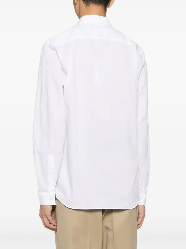 Lacoste Logo-embroidered Poplin Cotton Shirt - White