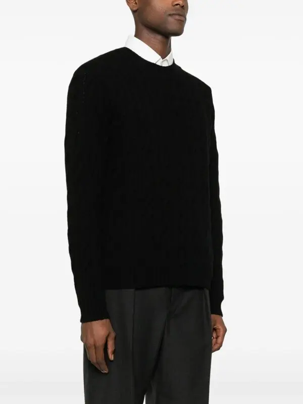 Ralph Lauren Purple Label Cable-knit Jumper - Black