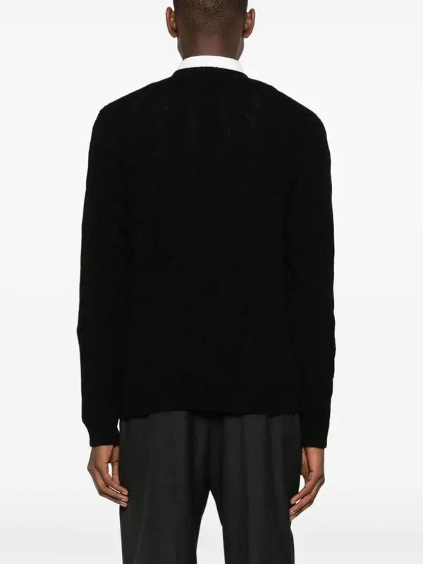 Ralph Lauren Purple Label Cable-knit Jumper - Black