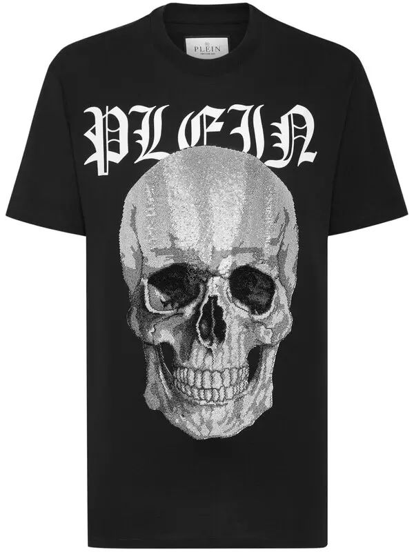 Philipp Plein Crystal-embellished Cotton T-shirt - Black