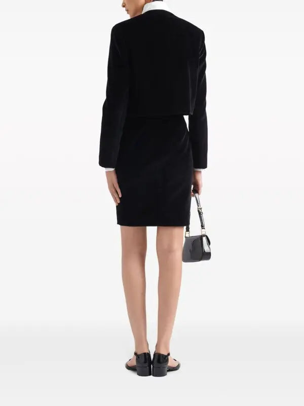Prada Enamel Triangle-logo Cotton Skirt