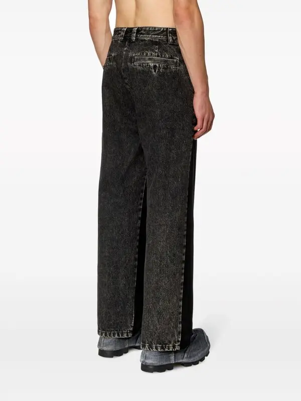 DIESEL® Panelled Straight Leg Trousers