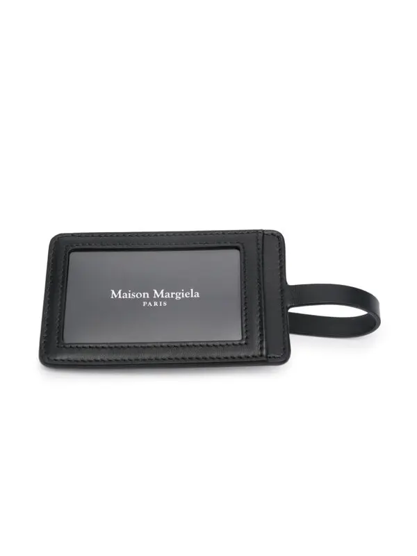 MAISON MARGIELA Leather Luggage Tag - Black