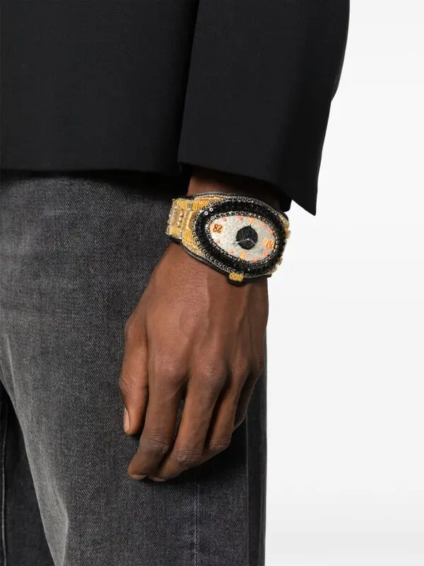 Walter Van Beirendonck Beaded Bracelet - Black | Editorialist