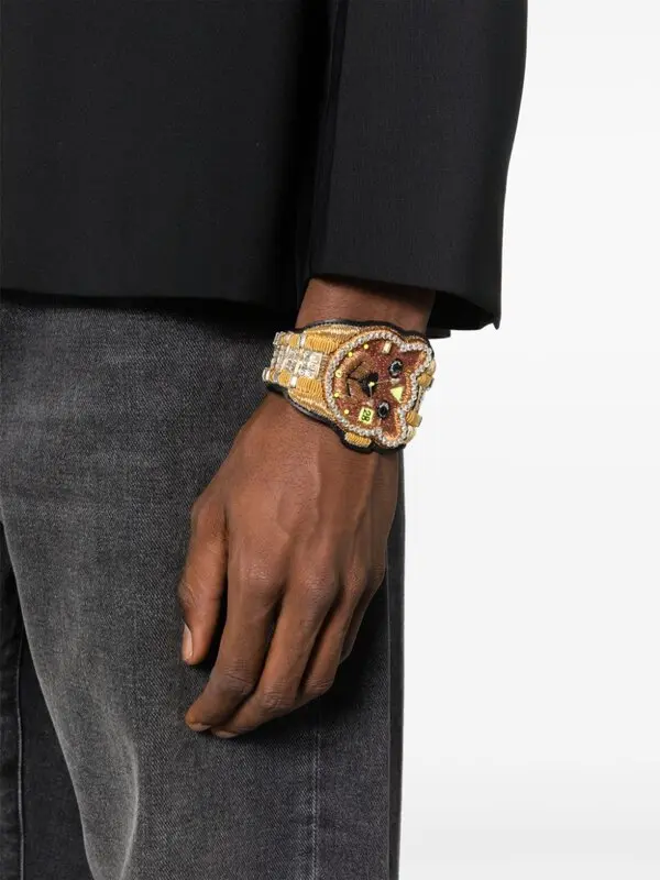 Walter Van Beirendonck Bear Felted Bracelet - Black | Editorialist