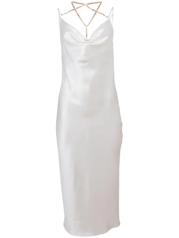 FLEUR DU MAL Chain-strap Midi Dress