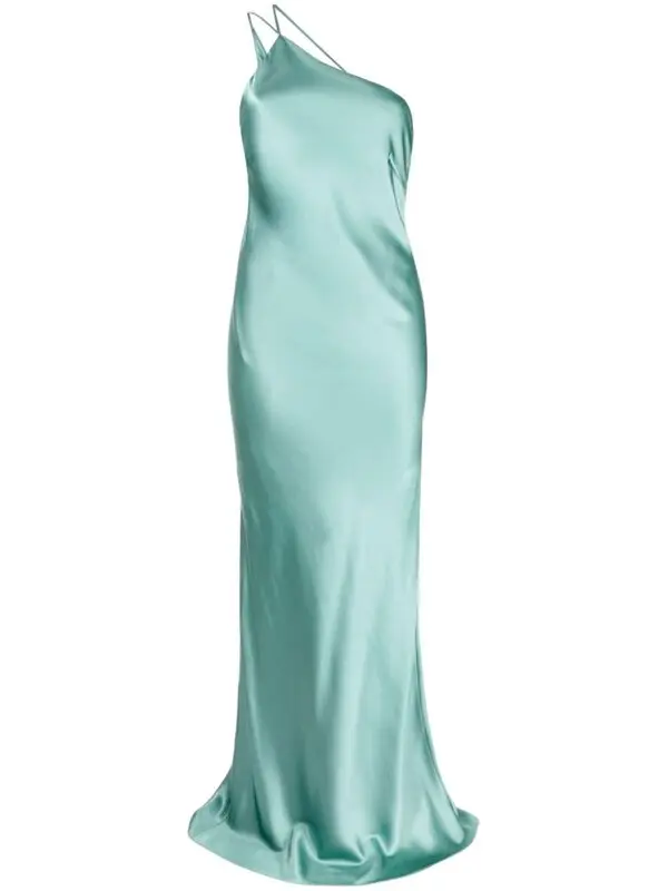 Michelle Mason One-shoulder Gown - Green