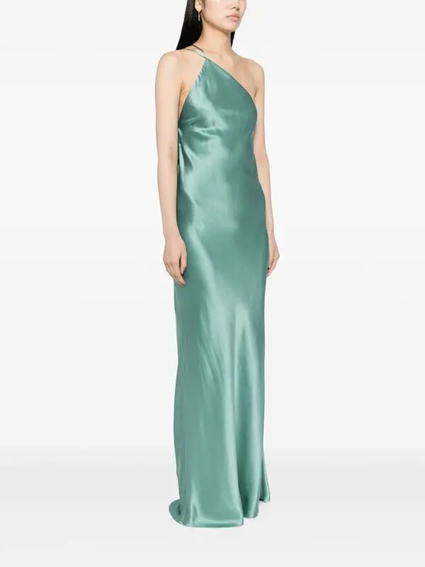 Michelle Mason One-shoulder Gown - Green
