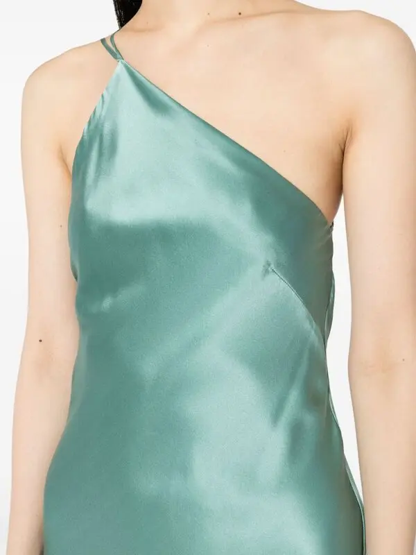 Michelle Mason One-shoulder Gown - Green
