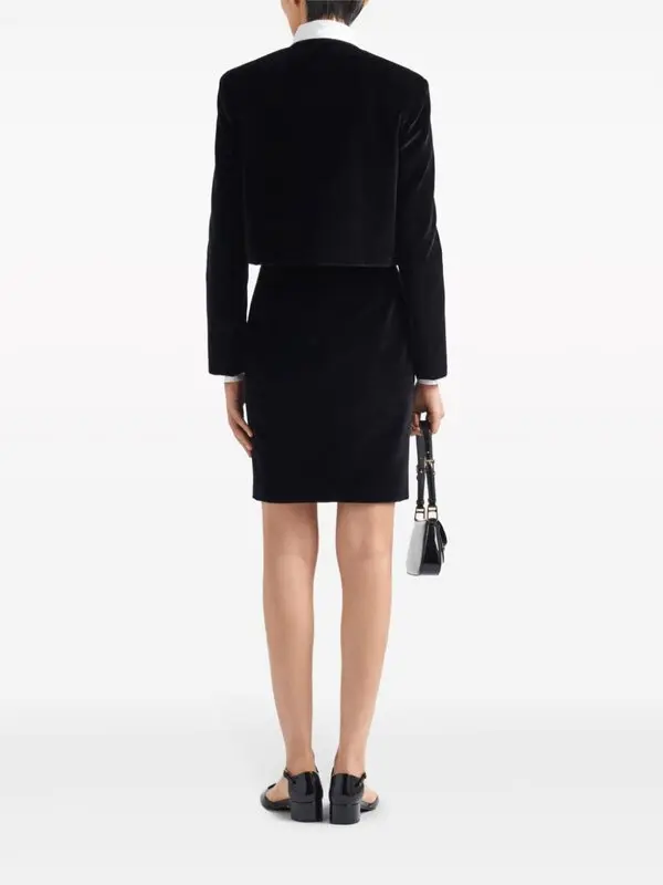 Prada Triangle-logo Velvet Jacket