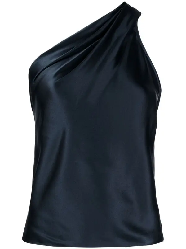 Michelle Mason Asymmetric Halterneck Top - Blue