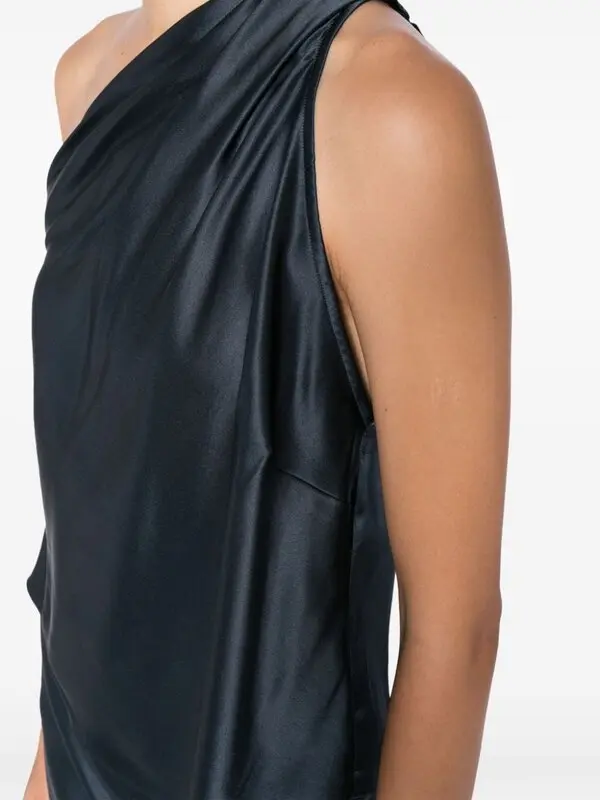 Michelle Mason Asymmetric Halterneck Top - Blue