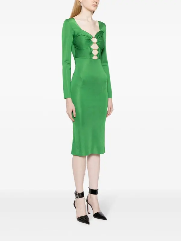 TOM FORD High-shine Cut-out Midi Dress