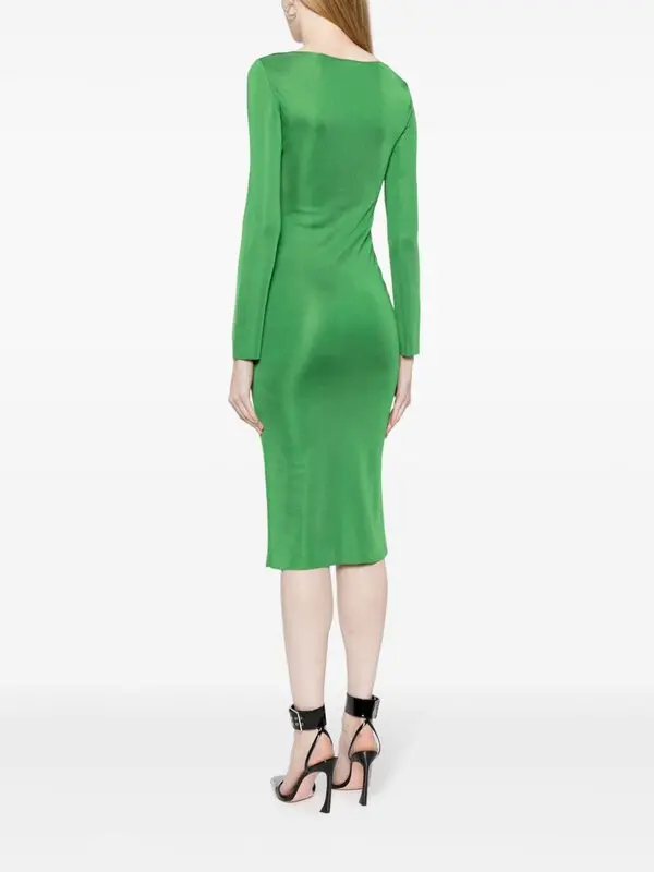 TOM FORD High-shine Cut-out Midi Dress
