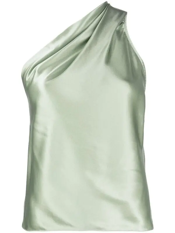 Michelle Mason Asymmetric Halterneck Top - Green