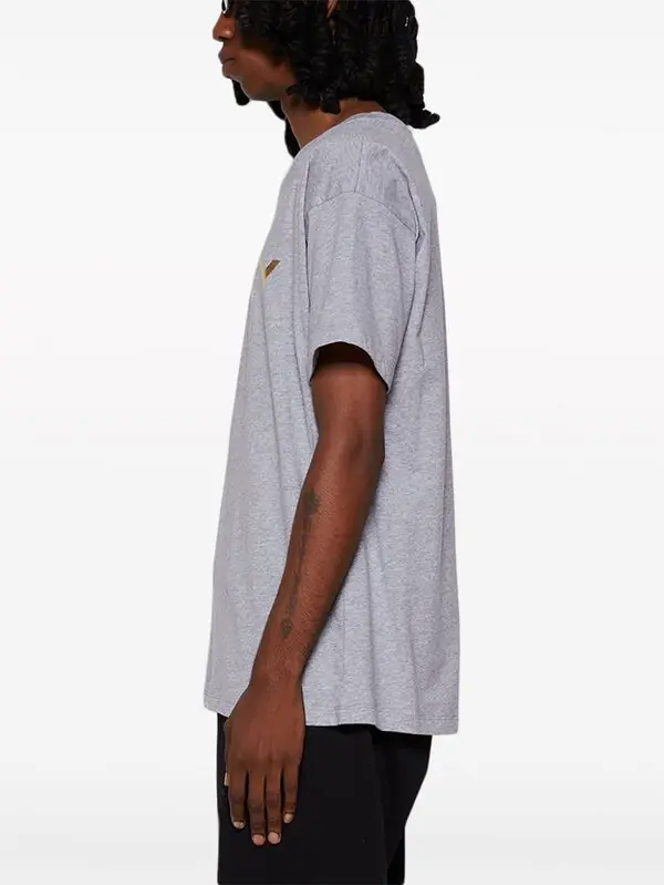 Bally Logo-print Mélange Cotton T-shirt - Grey