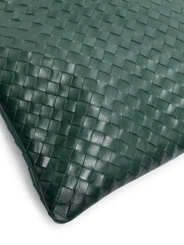 Dragon Diffusion Woven Leather Clutch Bag - Green