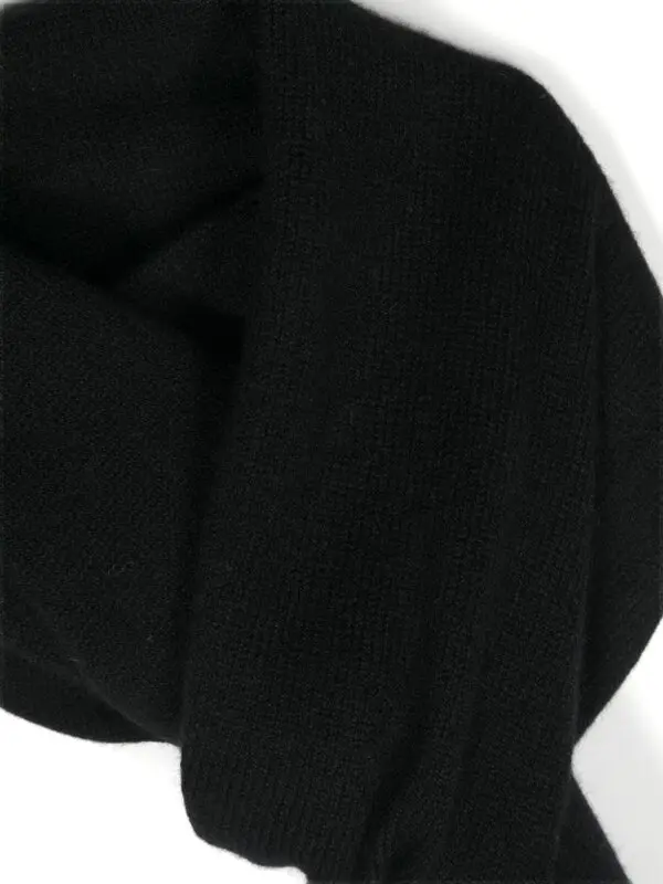 DELL'OGLIO Wraparound Cashmere Scarf - Black