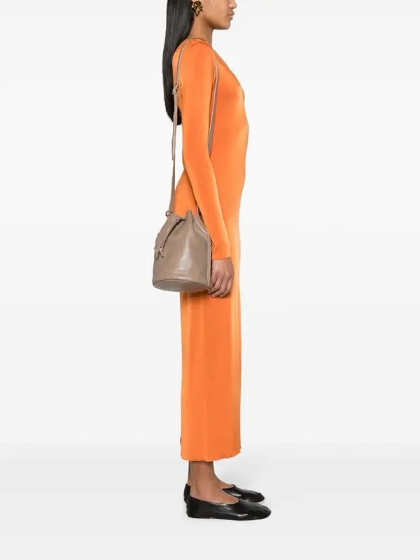 Il Bisonte Silvia Leather Bucket Bag - Neutrals