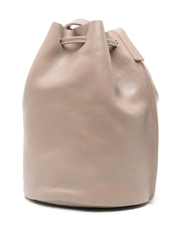 Il Bisonte Silvia Leather Bucket Bag - Neutrals