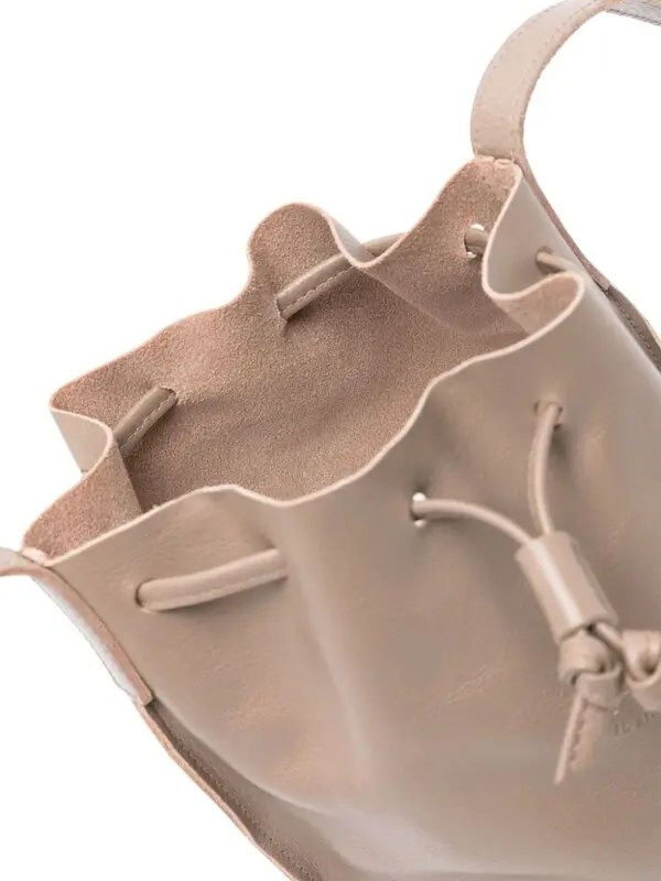 Il Bisonte Silvia Leather Bucket Bag - Neutrals