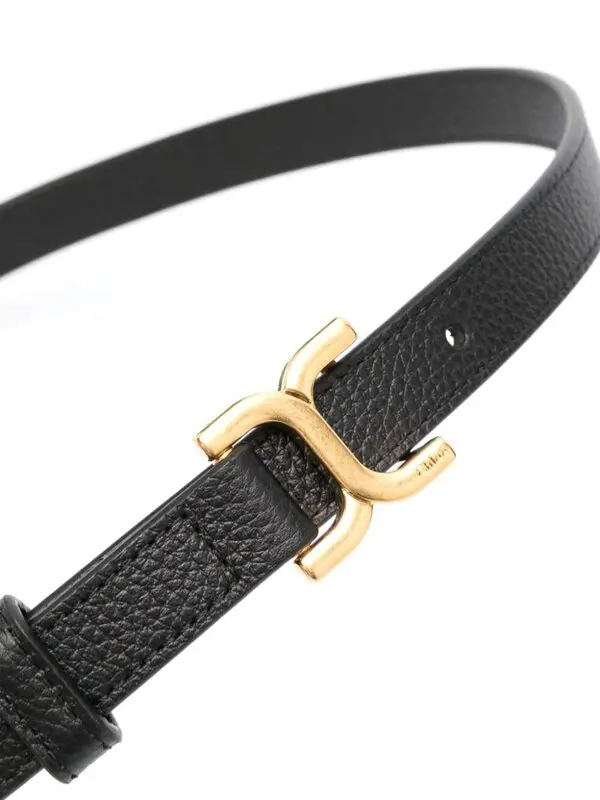 Chloé Marcie Leather Belt - Black