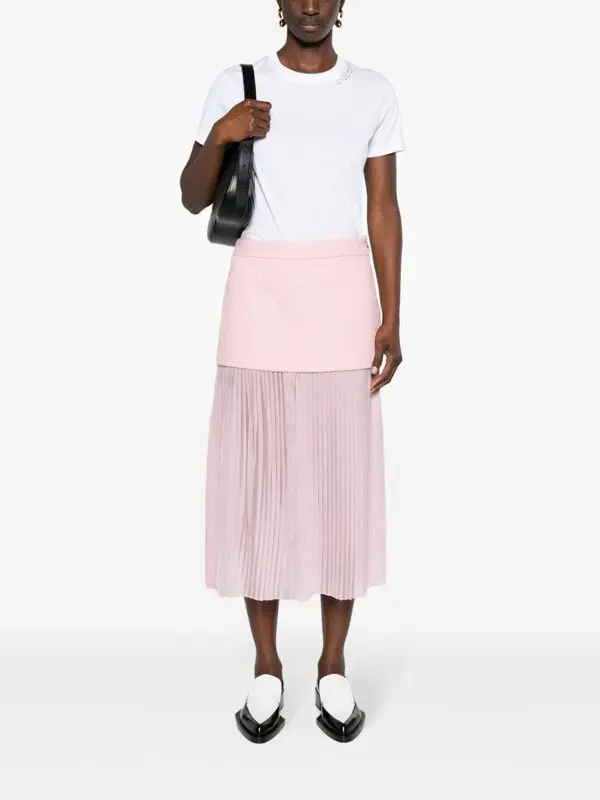 Gucci Layered Tweed Midi Skirt