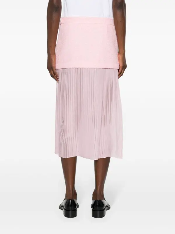 Gucci Layered Tweed Midi Skirt