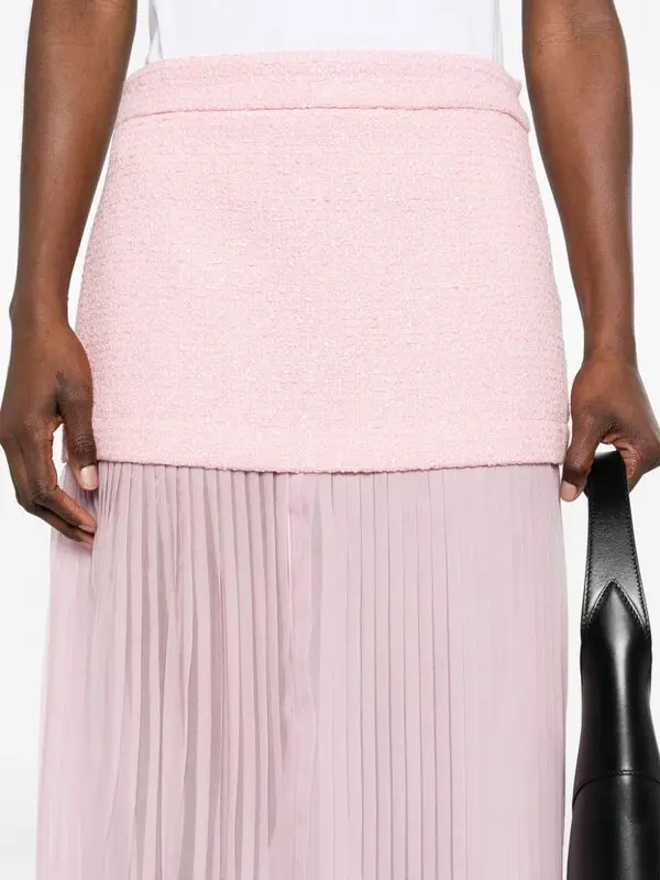Gucci Layered Tweed Midi Skirt