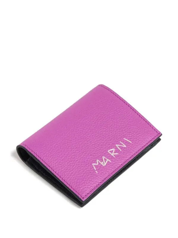 Marni Logo-embroidered Billfold Wallet - Pink