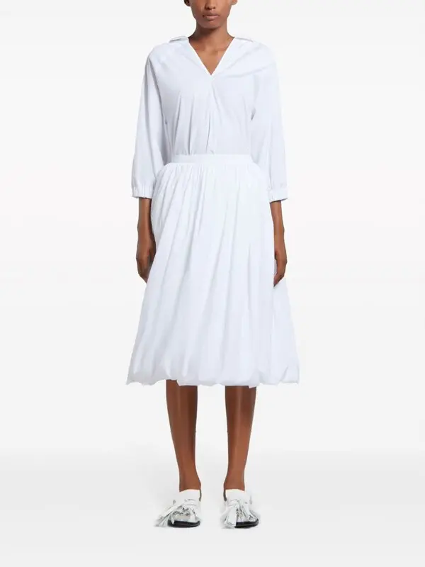 Marni Puffball-hem Midi Skirt - White