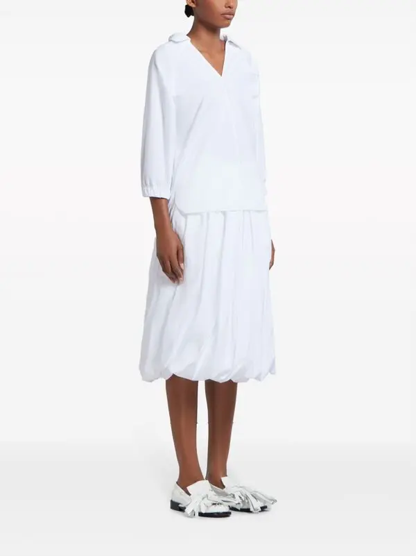 Marni Puffball-hem Midi Skirt - White