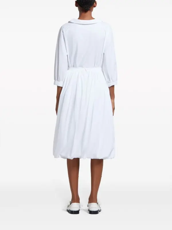 Marni Puffball-hem Midi Skirt - White