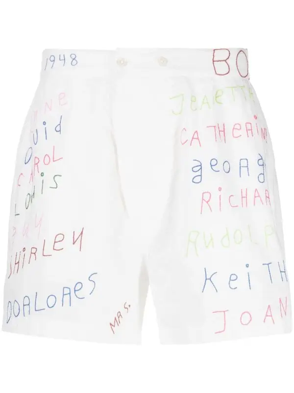 BODE Familial Hall Cotton Shorts