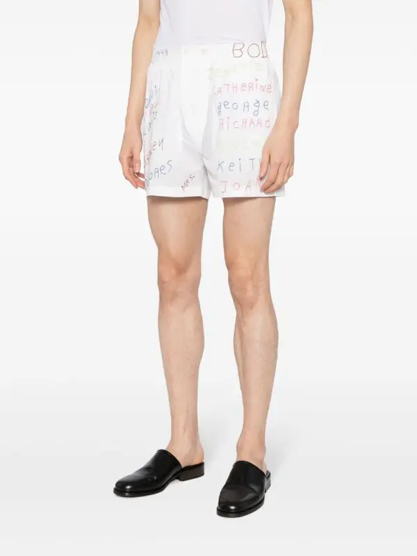 BODE Familial Hall Cotton Shorts