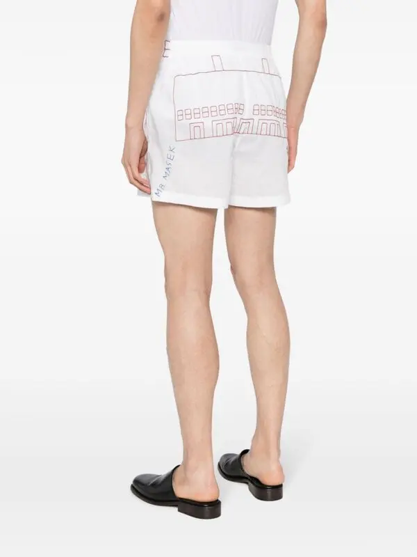 BODE Familial Hall Cotton Shorts