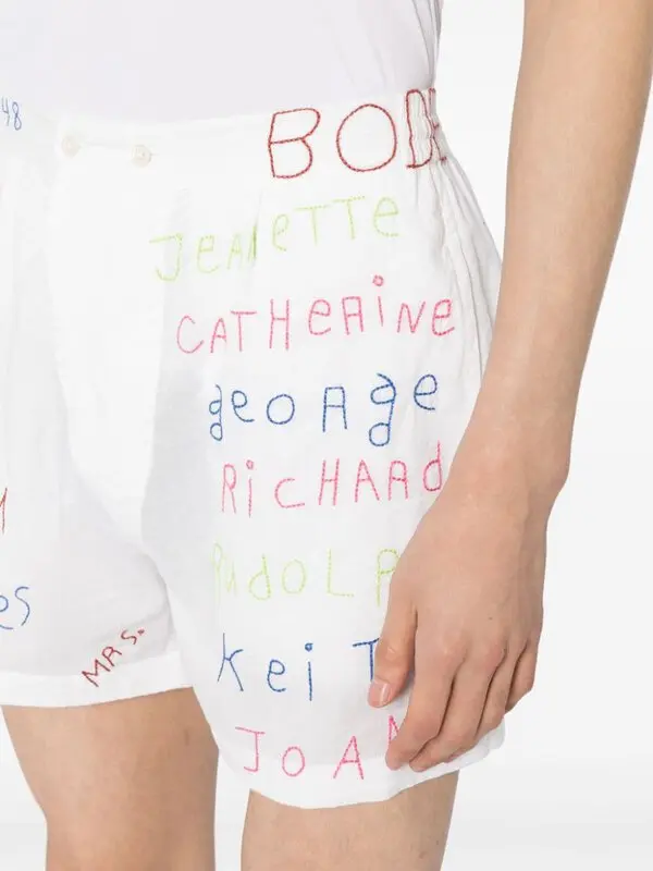 BODE Familial Hall Cotton Shorts
