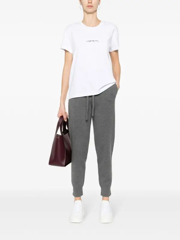 Stella McCartney Logo-embroidered T-shirt - White