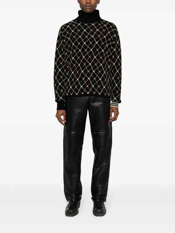 Random Identities Roll-neck Jacquard Jumper