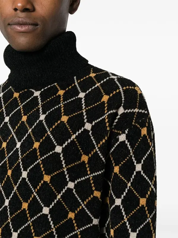 Random Identities Roll-neck Jacquard Jumper