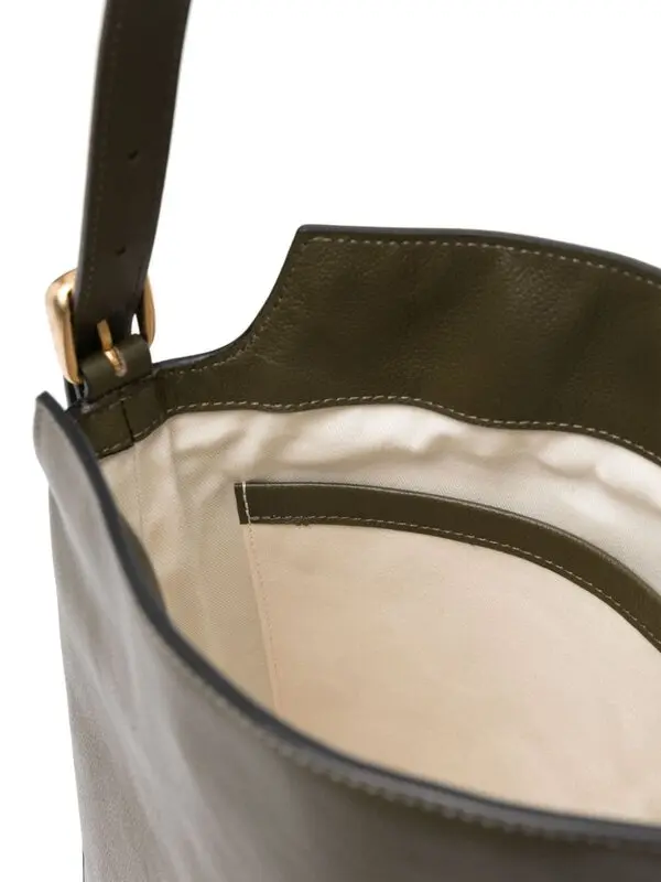 WANDLER Marli Leather Tote Bag - Green