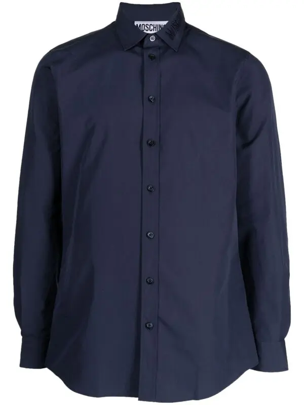 Moschino Logo-embroidered Cotton Shirt