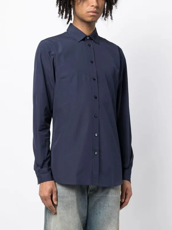 Moschino Logo-embroidered Cotton Shirt