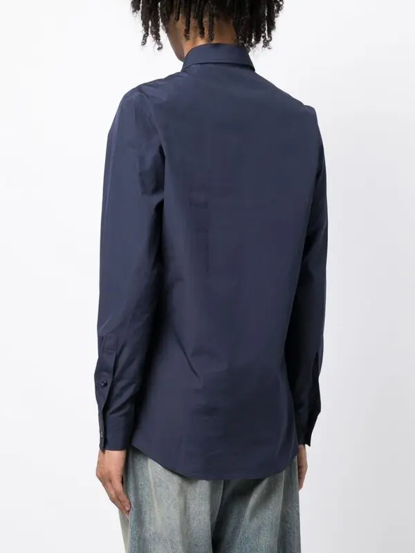 Moschino Logo-embroidered Cotton Shirt