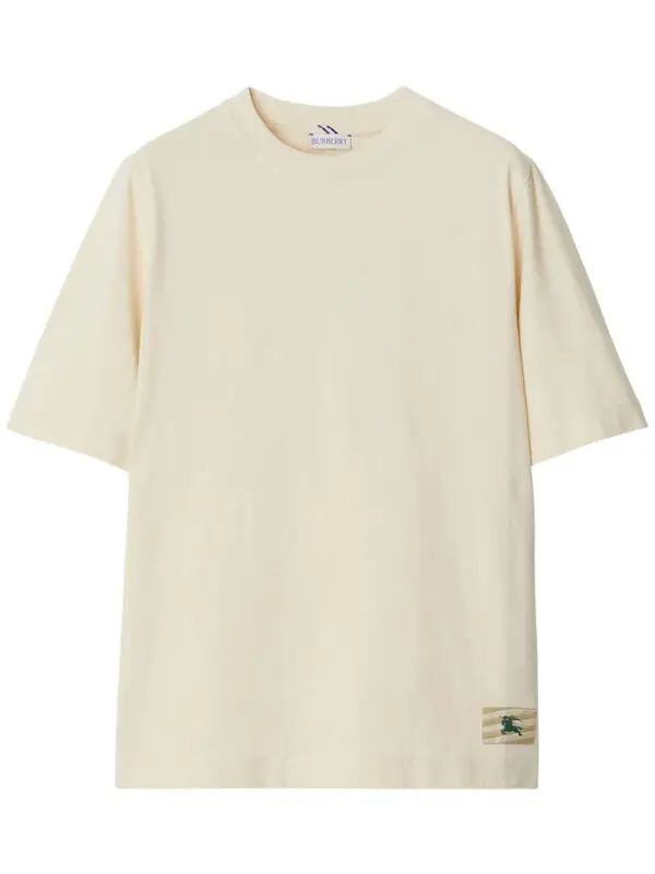 Burberry Ek Cotton T-shirt - Neutrals