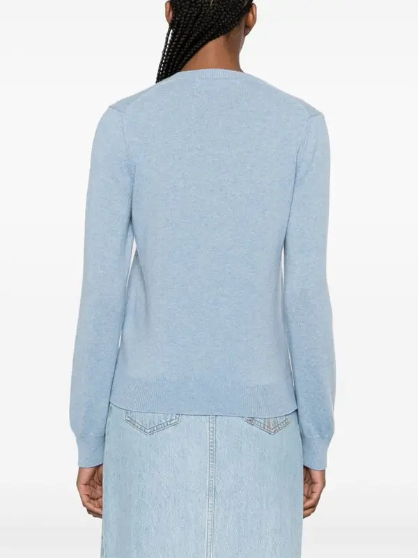 Play Comme Des Garcon Heart Logo Wool Jumper - Blue
