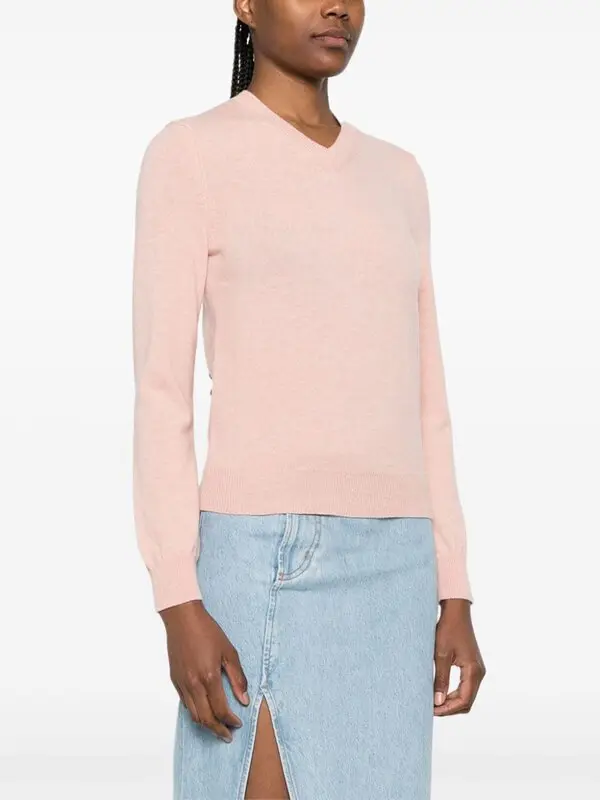 Play Comme Des Garcon Heart Logo Wool Jumper - Pink