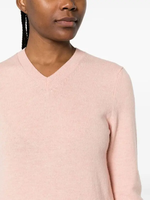 Play Comme Des Garcon Heart Logo Wool Jumper - Pink