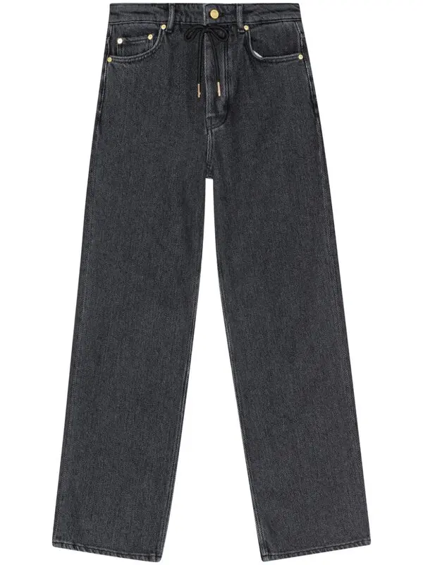 GANNI Drawstring-fastening Straight-leg Jeans