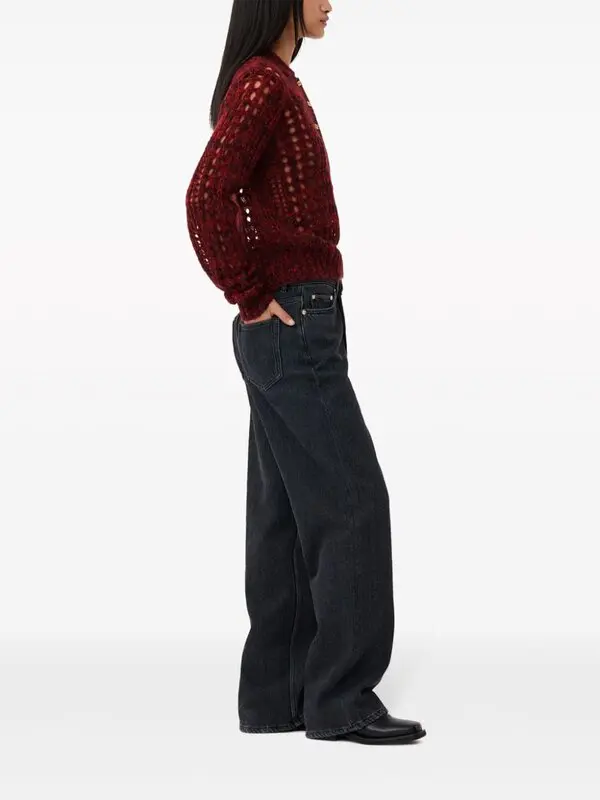 GANNI Drawstring-fastening Straight-leg Jeans